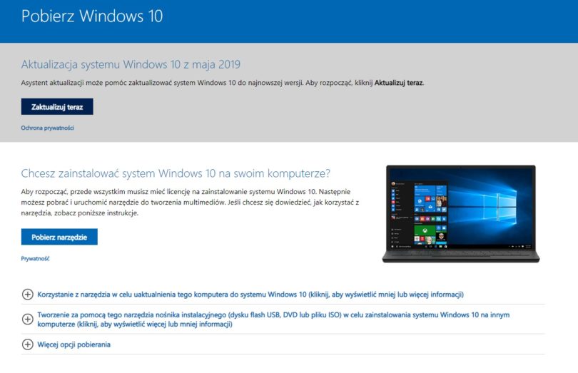 Jak stworzyć instalacyjny pendrive z Windows 10 – Media Creation Tool - CyberBay